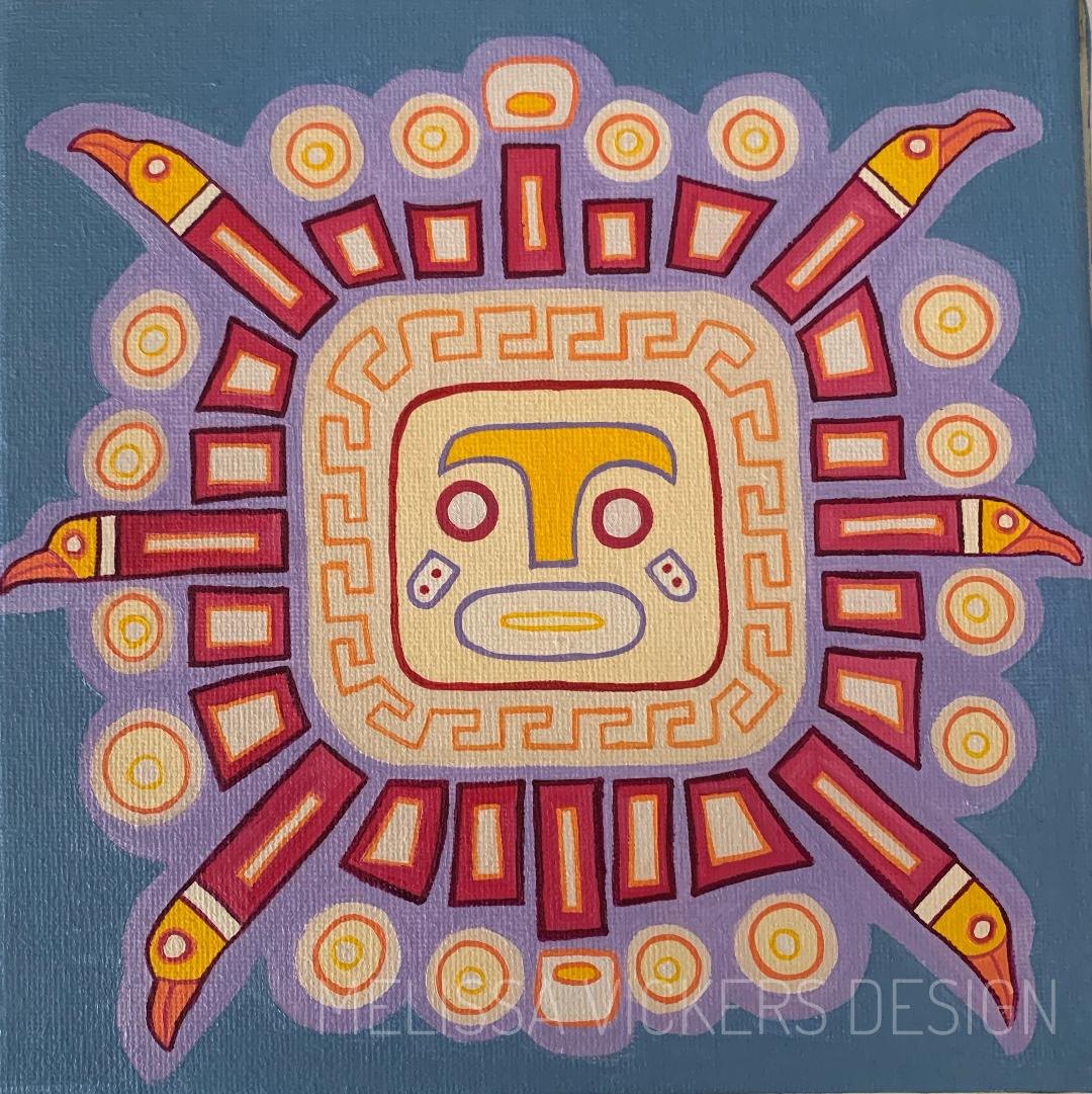 Oil Painting: Inti the Inca Sun God